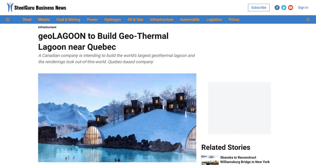 [EN] geoLAGOON to Build Geo-Thermal Lagoon near Quebec – geoLagon
