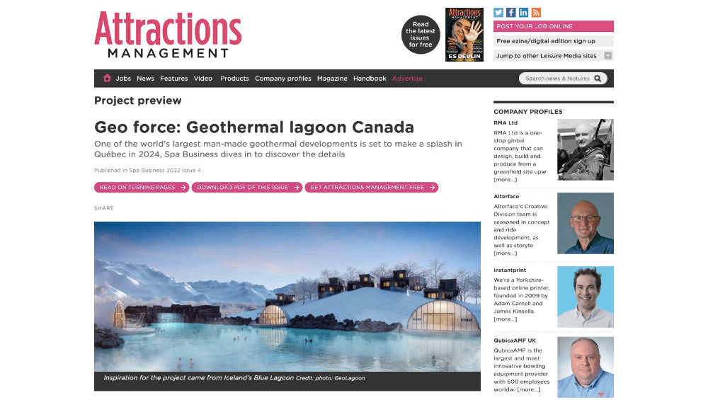 [EN] Geo force: Geothermal lagoon Canada – geoLagon